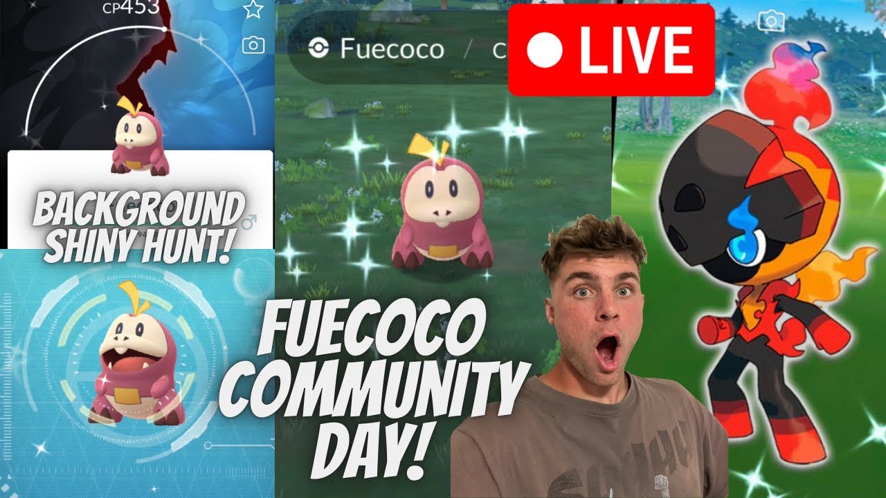 Fuecoco Community Day In Pokemon Go LIVE! - YouTube