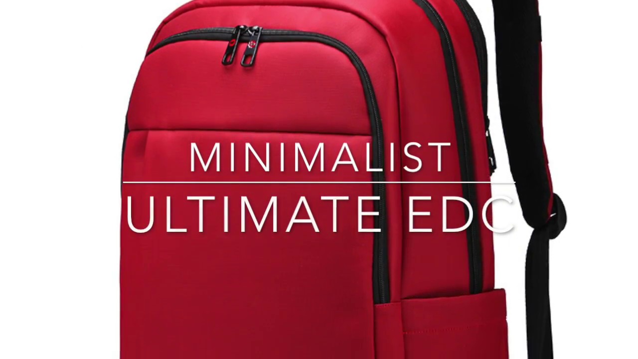 MINIMALIST TECH EDC -Neat and sleek backpack for the Minimalist - YouTube