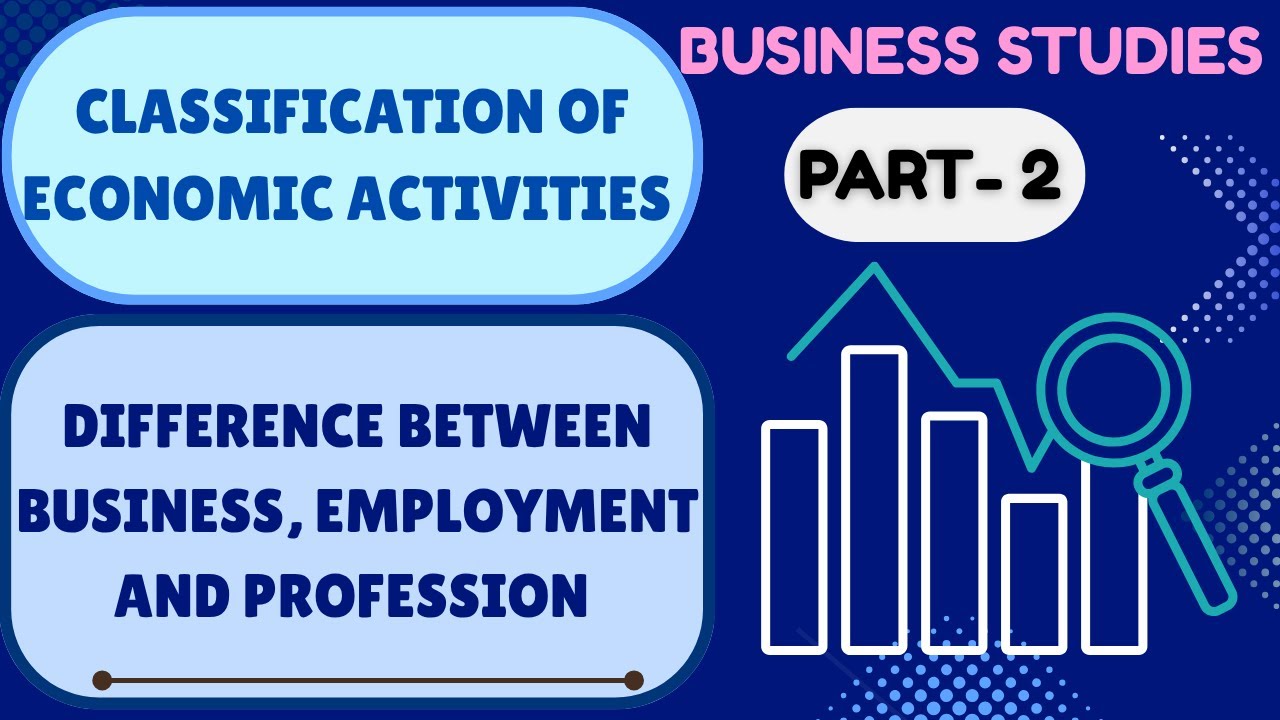 Classification of Economic Activities I Difference Between Business ...