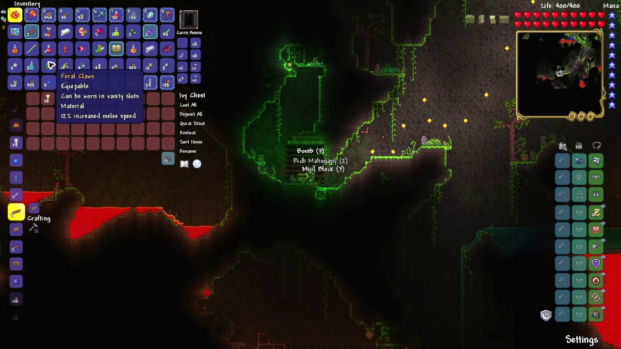 How to get Feral Claws accessory item - Terraria 1.4 - YouTube