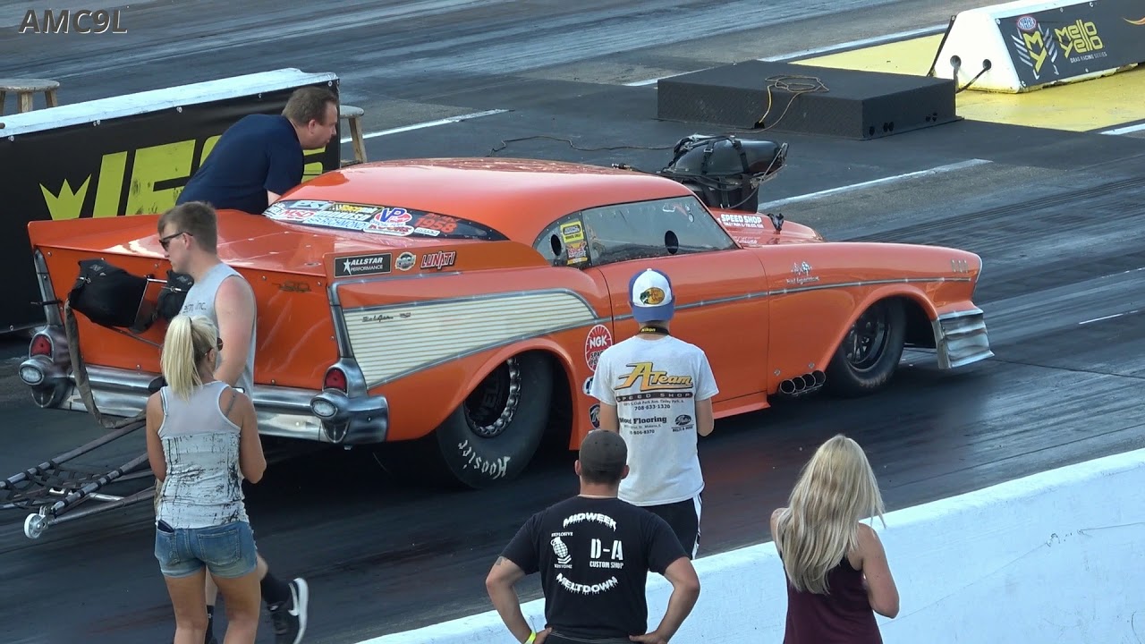 1957 Chevy Pro Mod Nostalgia Drag Racing - YouTube