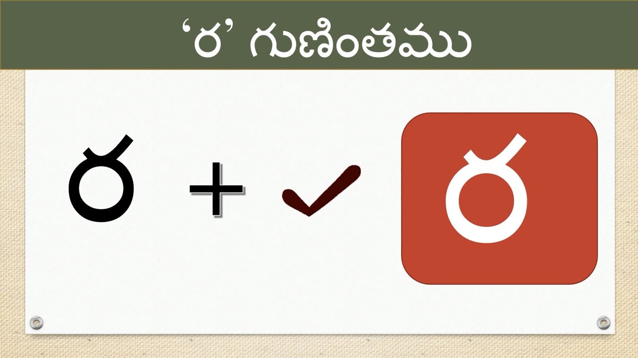 ర గుణింతం | Ra gunintham |Telugu Ra guninthalu |Telugu varnamala ...