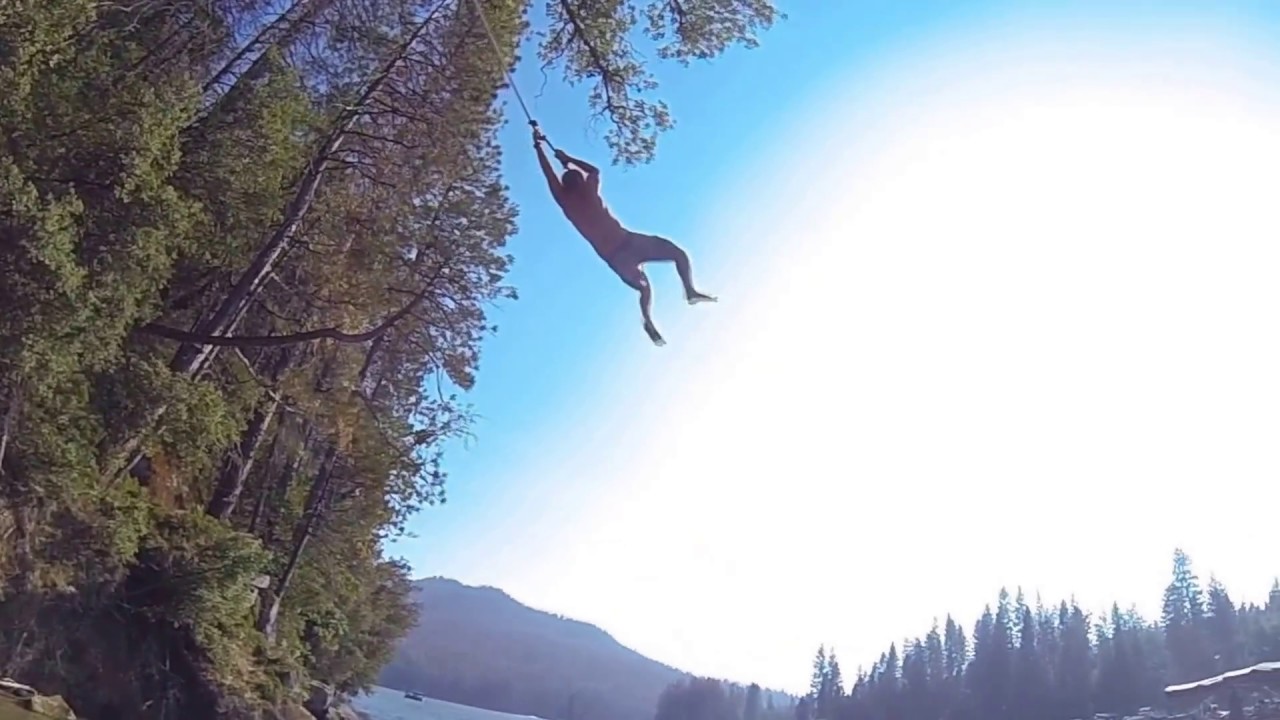Huge Rope Swing Front Flip - YouTube