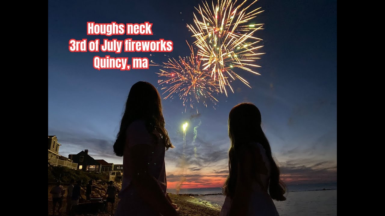 Drone view of the Houghs Neck Fireworks. Quincy, Ma - YouTube