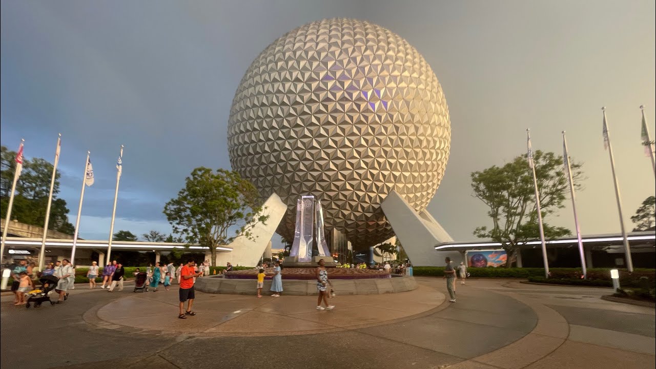 What Epcot looks like after a thunderstorm - YouTube