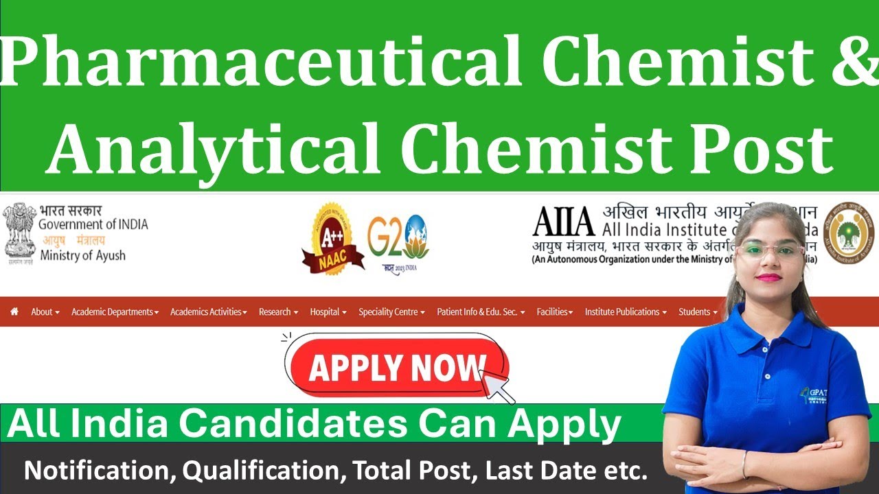Pharmaceutical Chemist and Analitical Chemist Post For Pharma ...