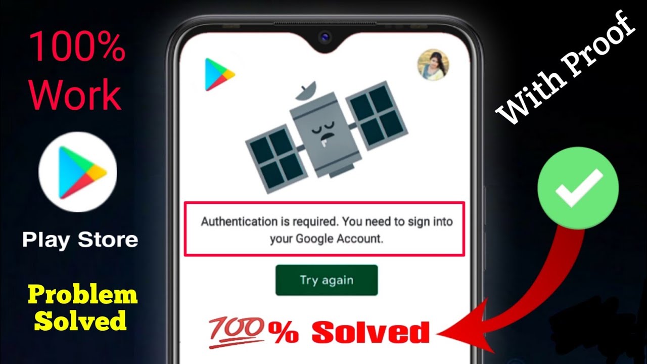 Authentication is required. you need to sign into your google account ...