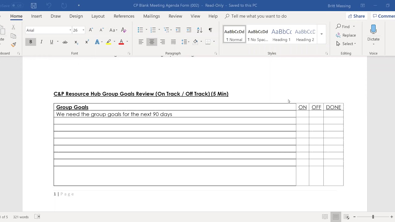 Britt Massing Meeting Format - YouTube