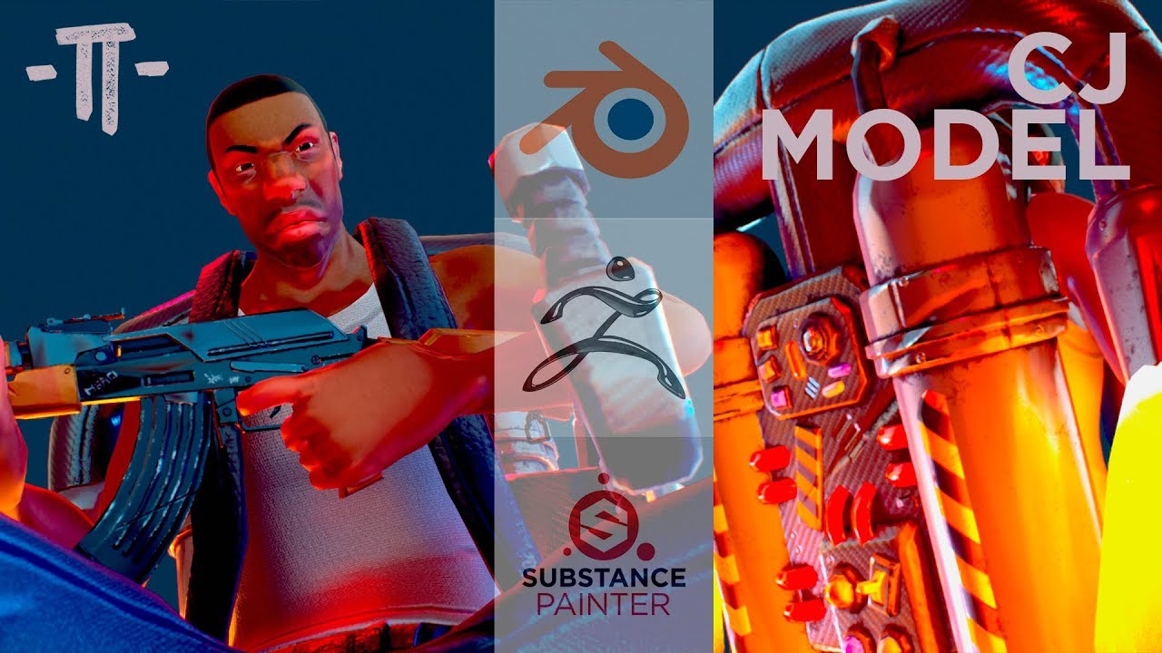 CJ (GTA SA) - 3D MODEL / Retrogasm Art Competition - YouTube