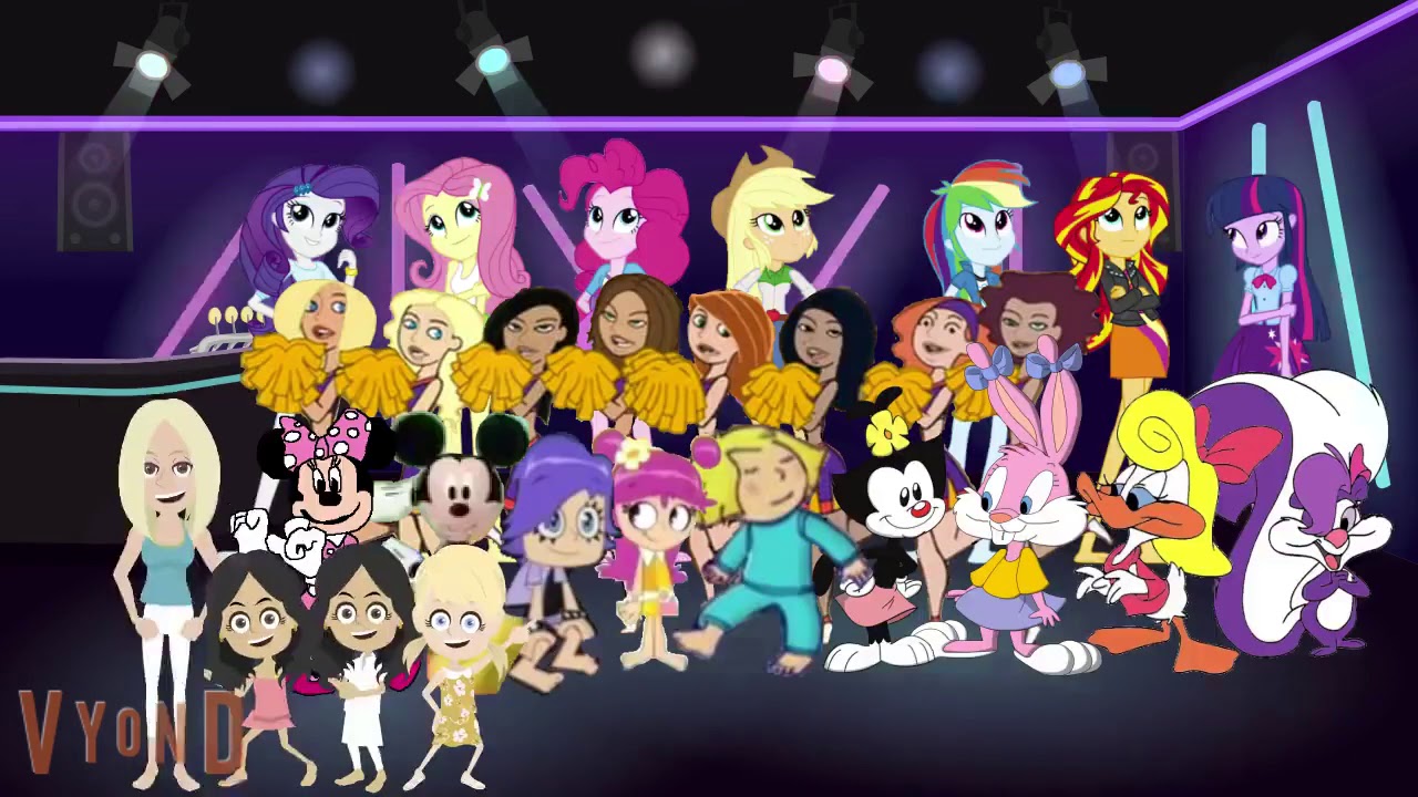 Characters dance to Mickey - YouTube