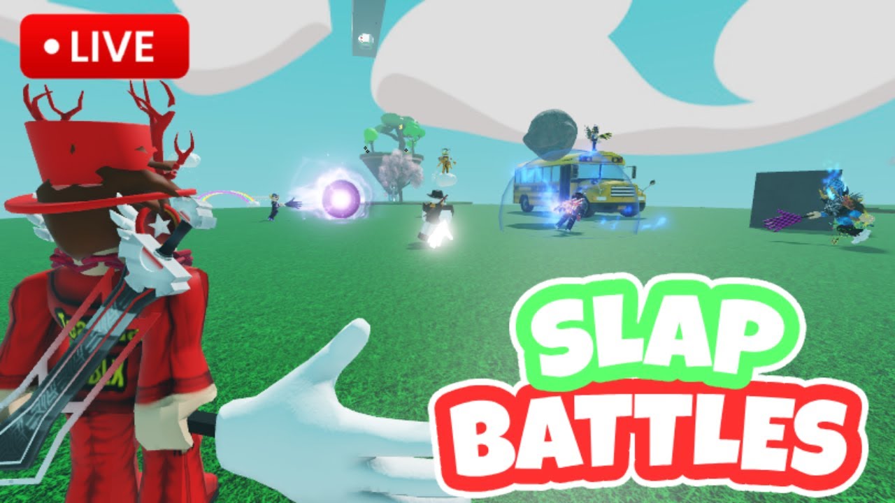 🔴PLAYING SLAP BATTLES IN ROBLOX LIVE! - YouTube