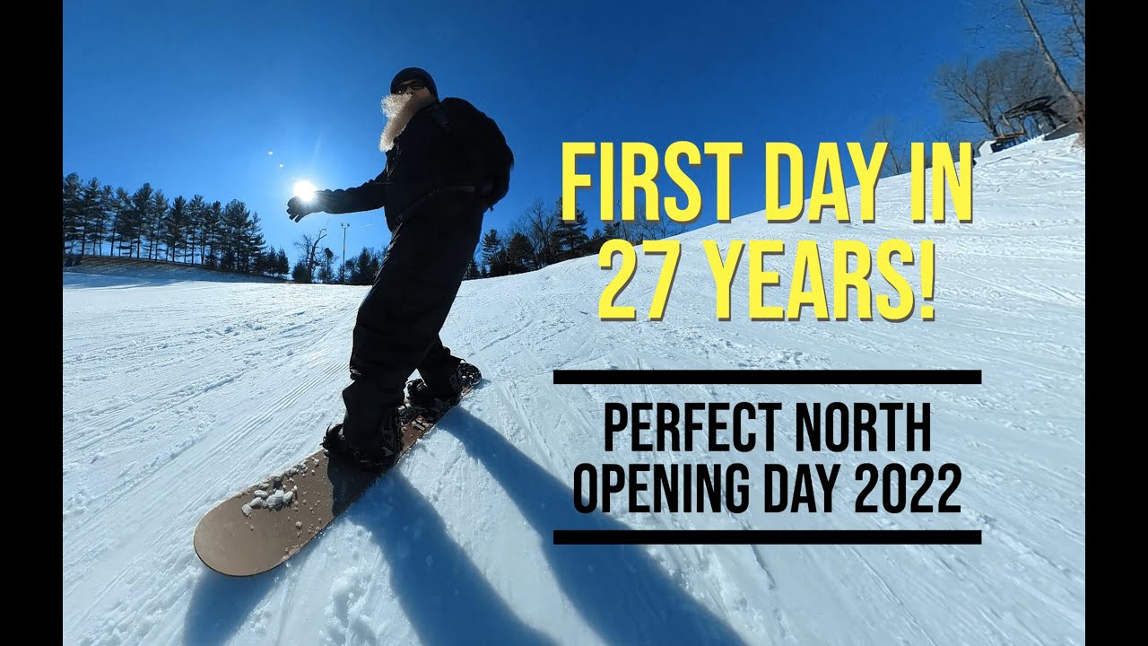 First Day Snowboarding in 27 Years! Perfect North Slopes - Opening Day ...