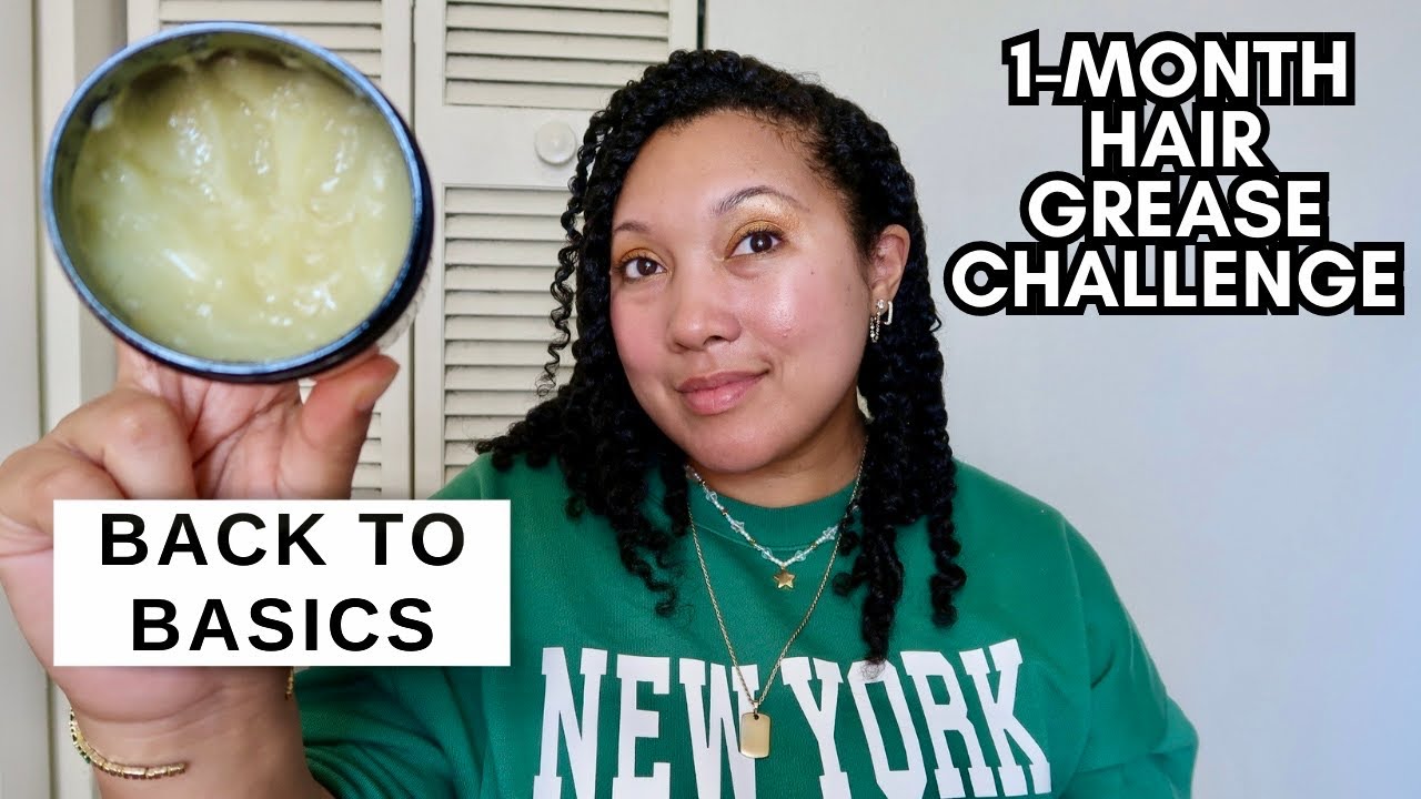 HAIR GREASE CHALLENGE - BACK TO BASICS TO FIX MY DAMAGED CURLS - YouTube