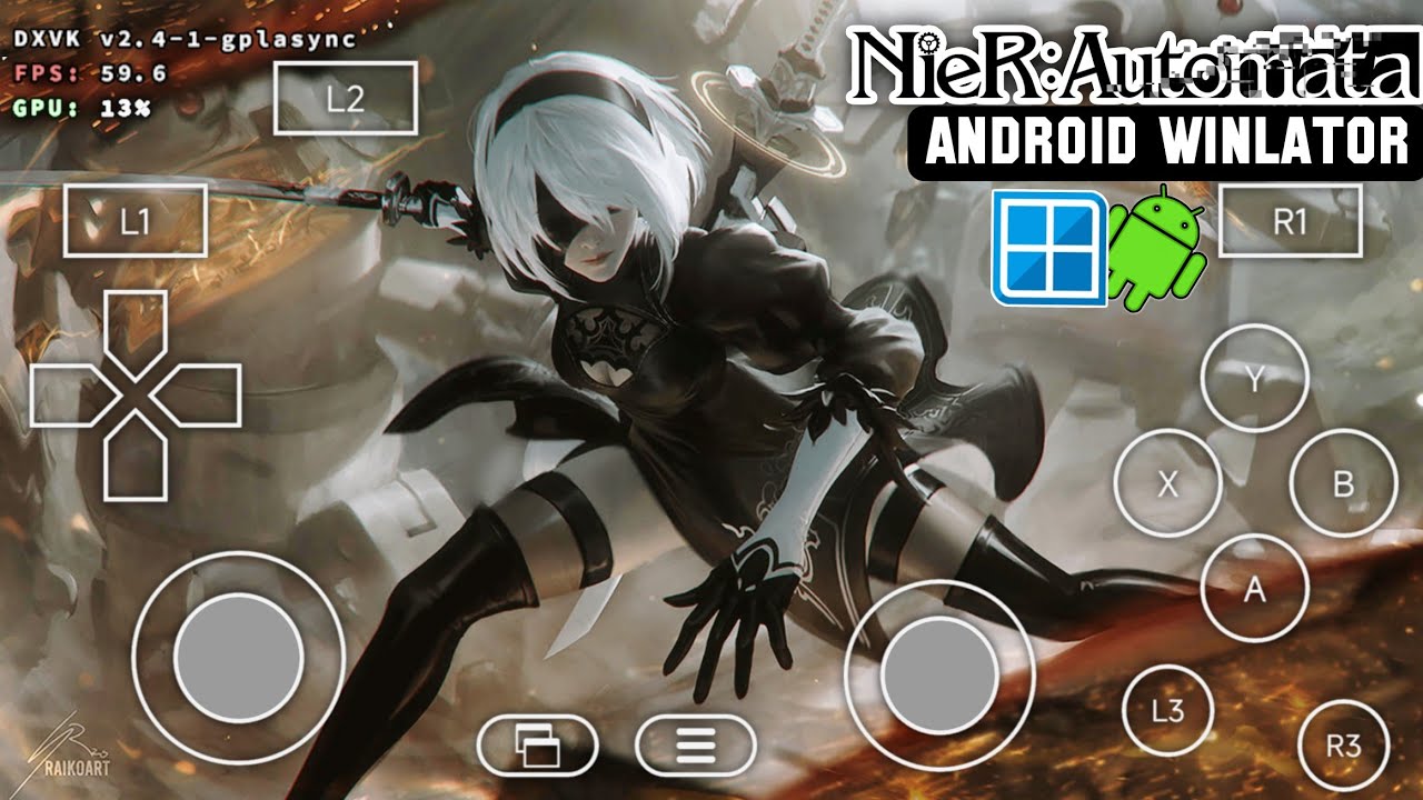 2B Gameplay - NieR Automata (Android) OFFLINE - Winlator Glibc v7.1.3 ...