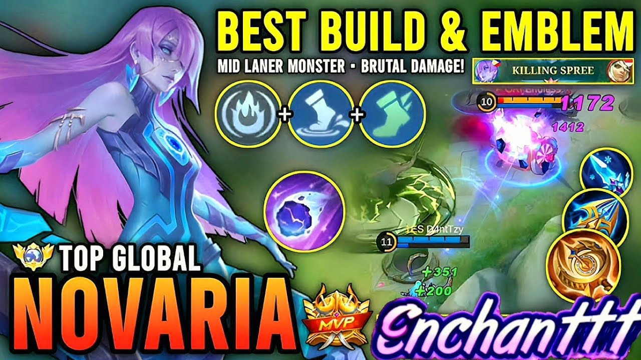 NOVARIA MVP INSANE BURST DAMAGE GAMEPLAY | Top Global Novaria Build ...