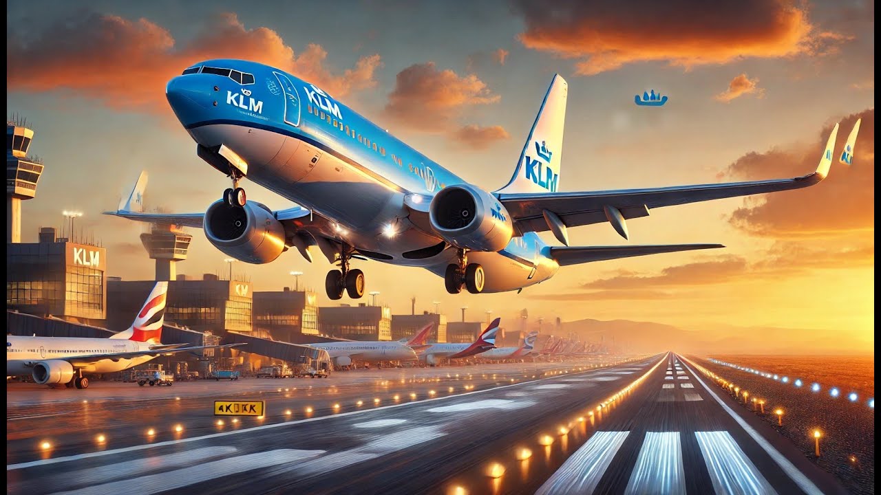 KLM Airline 737-800 Full Flight | London Gatwick ️ Amsterdam Schiphol ...