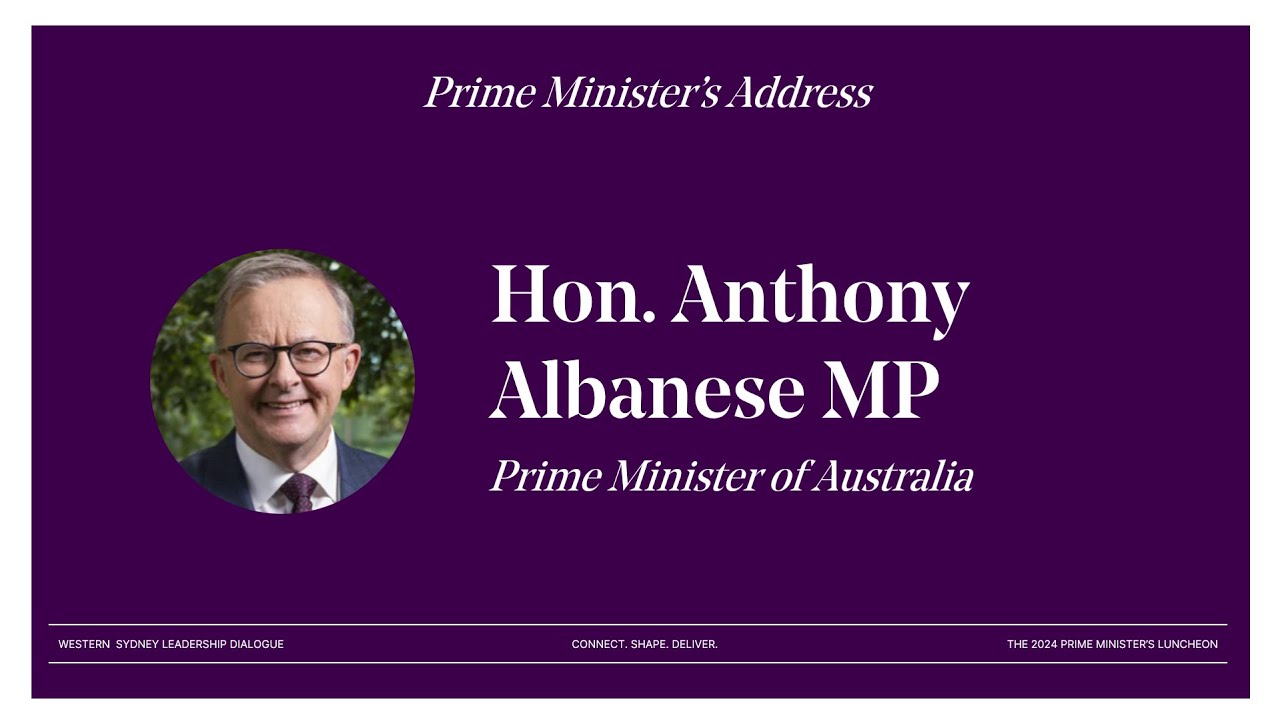 2024 Prime Minister's Luncheon: Prime Minister’s Address | Hon. Anthony ...