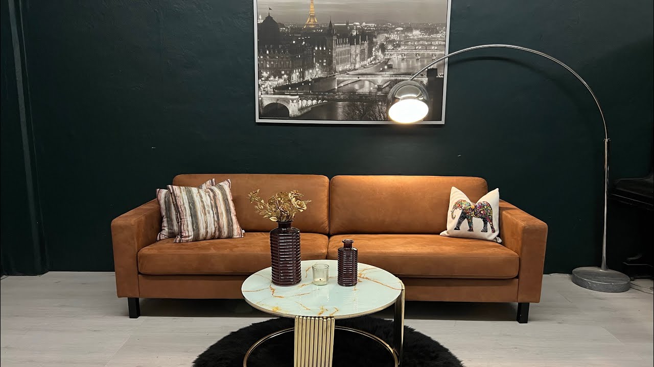 Modern and big Rave Furniture 4 seater desig sofa #bestmøbler - YouTube