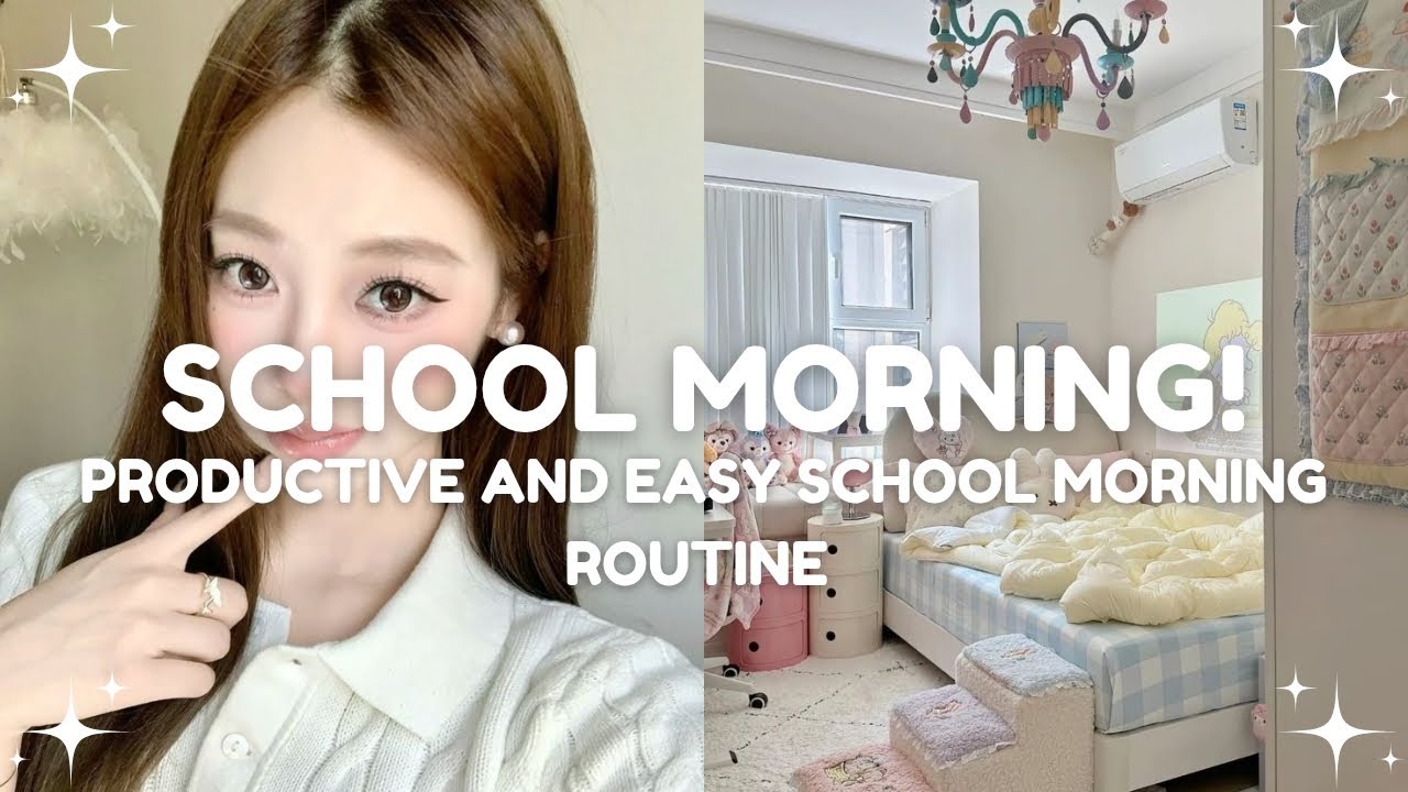 Easy and productive school morning routine! ️🌷 morning routine for ...