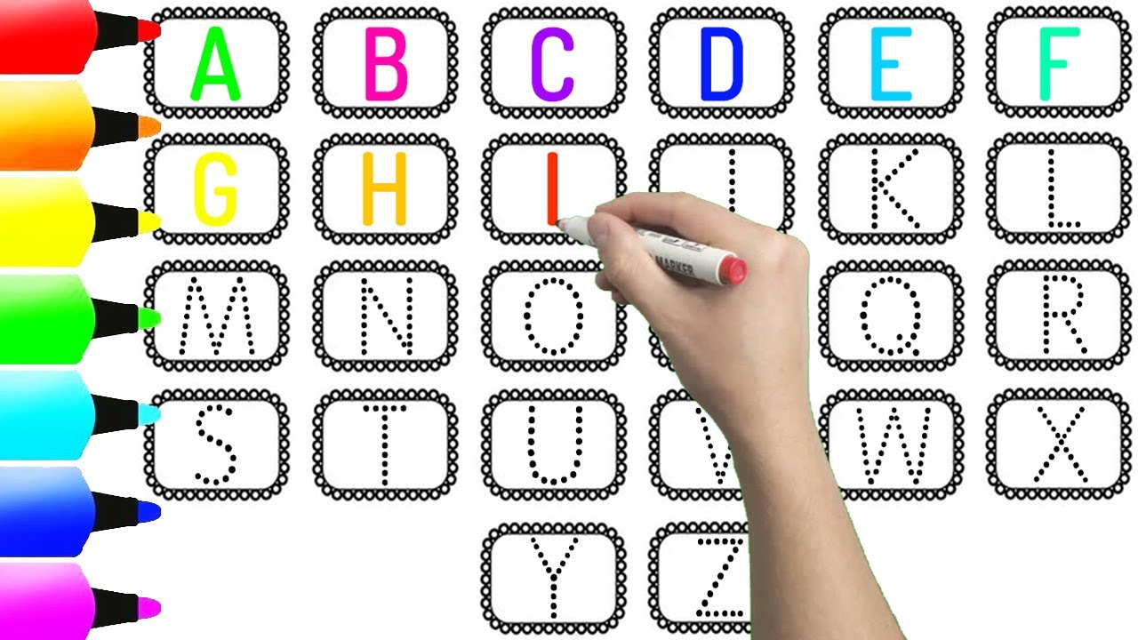 ABC Coloring Page | ABCDEFGHIJKLMNOPQRSTUVWXYZ | A for Apple B for Ball ...