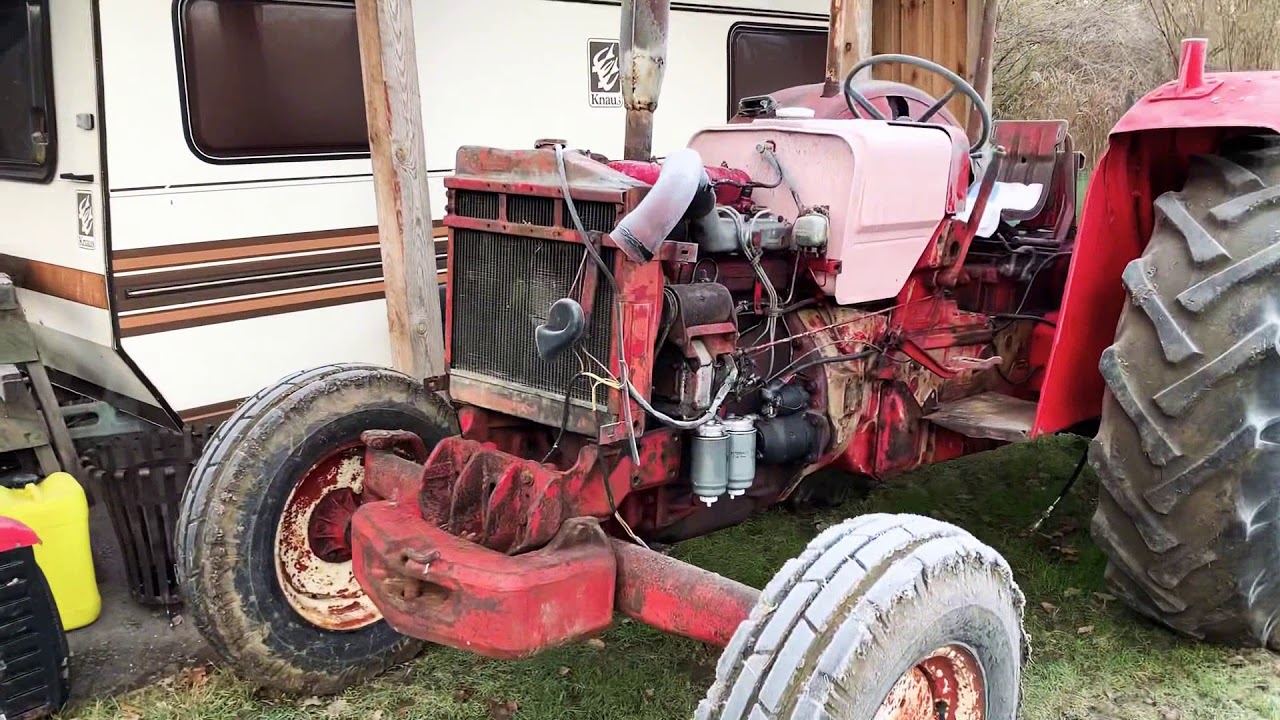 IHC 523 S Kaltstart bei -4 Grad Celsius ohne Vorglühen bei Frost - YouTube