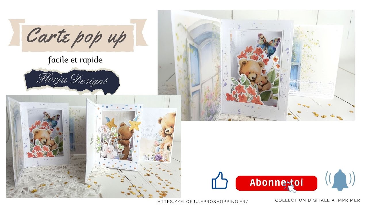 TUTO Carte pop Up facile et rapide à réaliser - YouTube