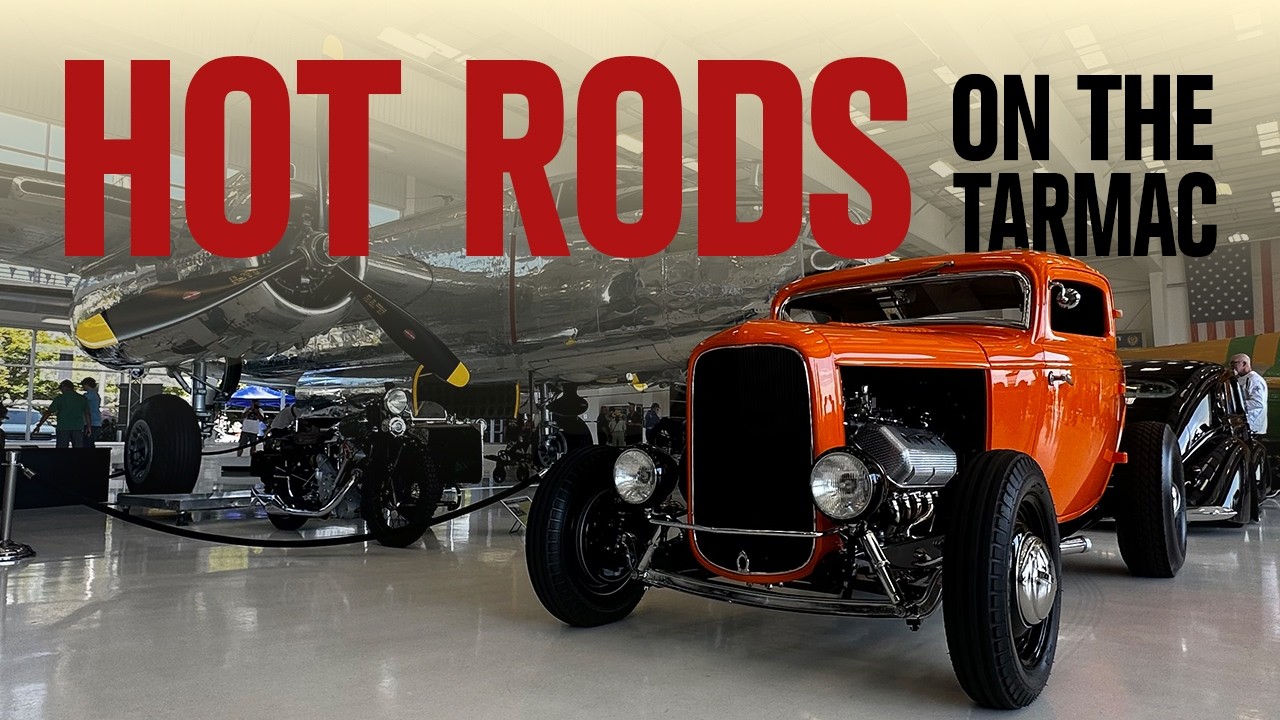 HOT RODS ON THE TARMAC AT LYONS AIR MUSEUM 2024 - CAR SHOW - YouTube