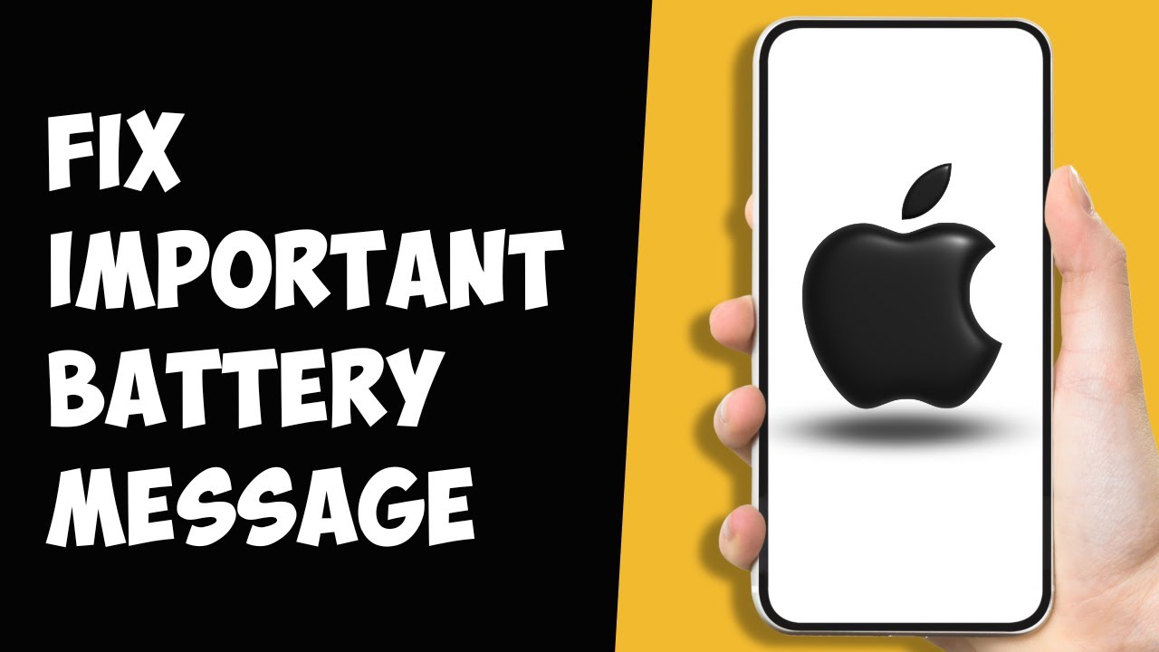 Fix Important Battery Message on iPhone iOS16/17 - YouTube