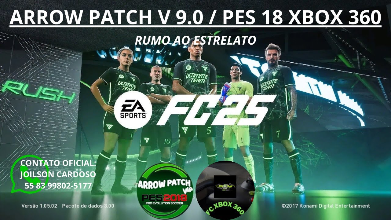 ARROW PATCH V9 - PES 18 / XBOX 360. Novos Kits, Novas Mini Faces, Novas ...