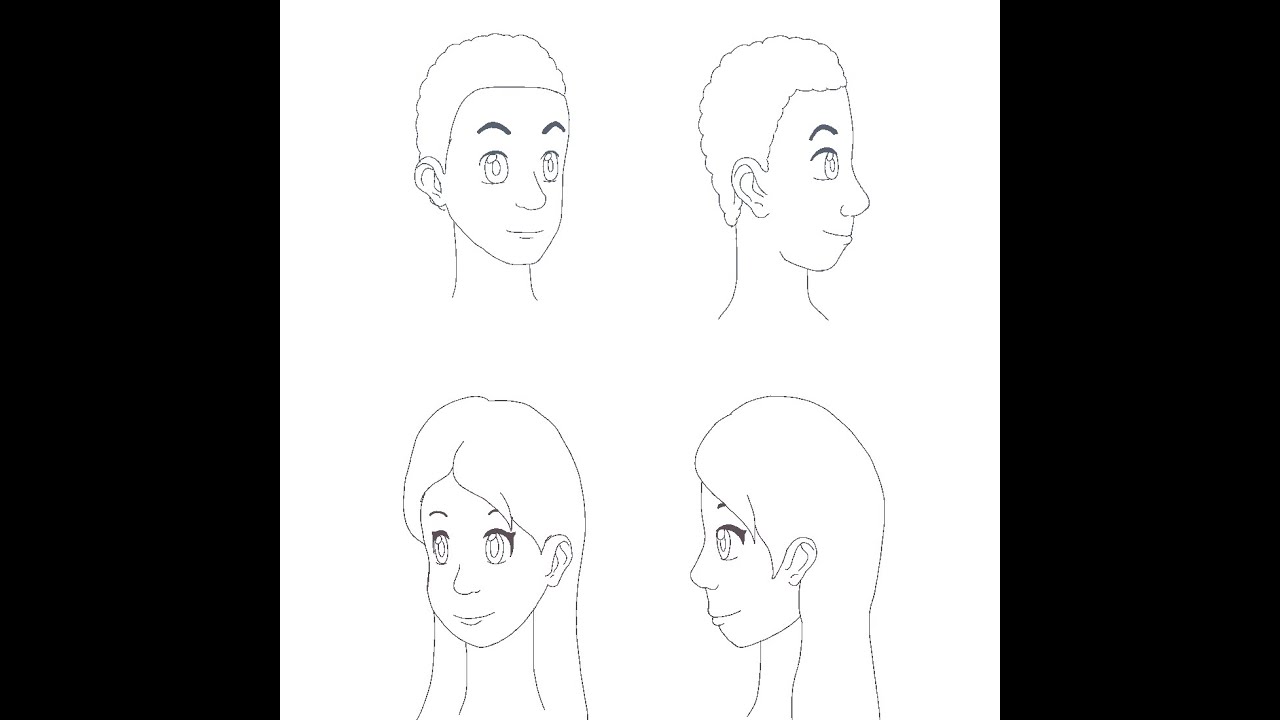 How to Easily Draw 3-Quart and Side Head Views for Beginners - Kizer ...