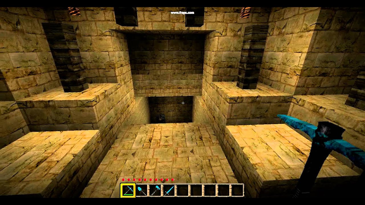 Minecraft - Pyramid with secret hidden piston door - YouTube