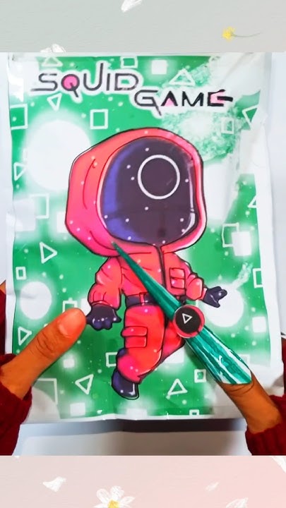 Paper diy 🪦 squid game blind bag | lempar batu play game #squidgame # ...