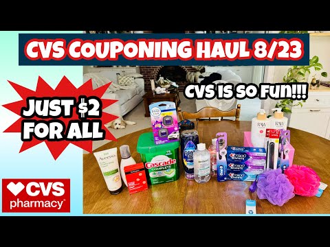 CVS COUPONING HAUL 8/23- the deals are soooo good!! Learn CVS Couponing