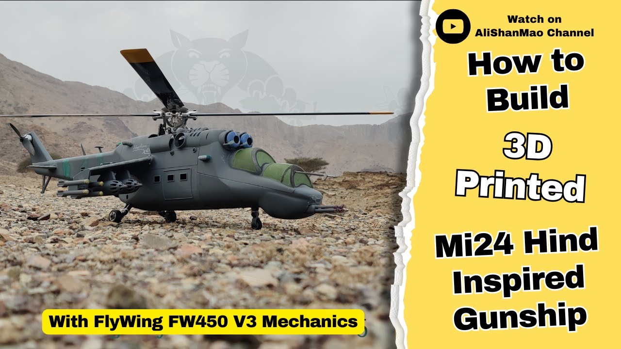 How to build Mi24 Hind Inspired Military RC Helicopter with FW450 V3 ...