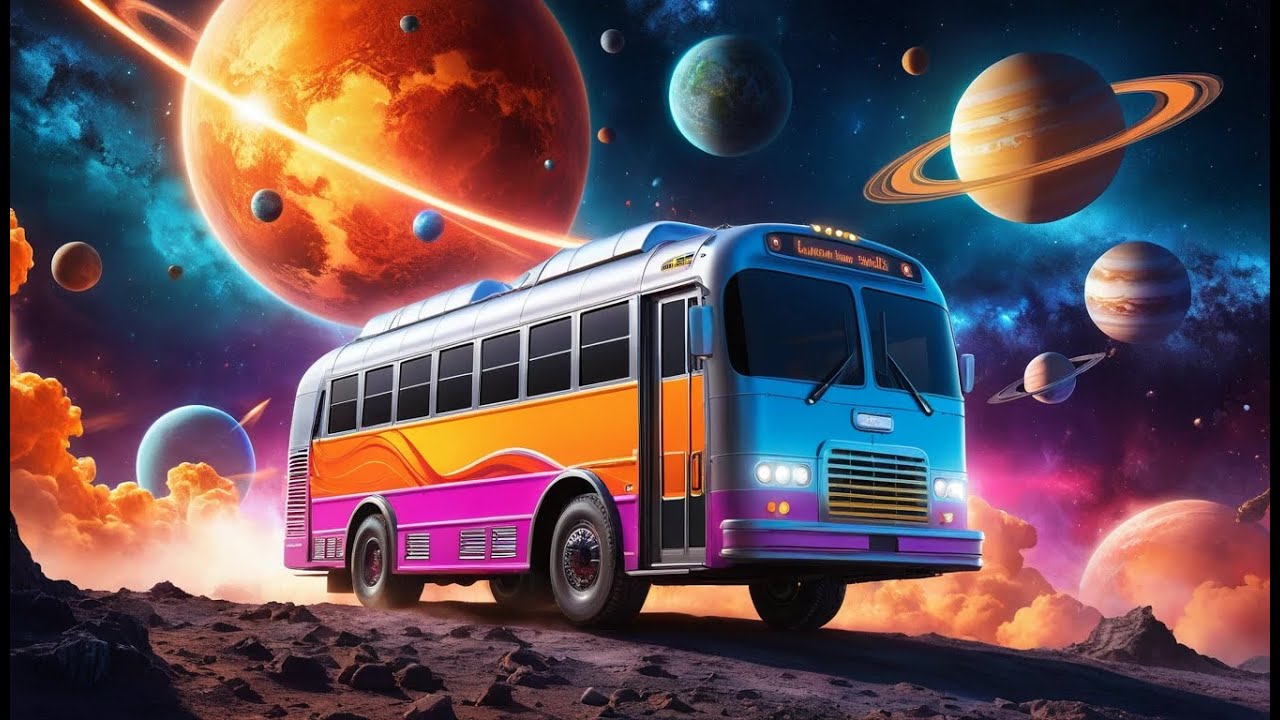 The Wheels on the Space Bus | Fun Space Song for Kids | Outer Space ...