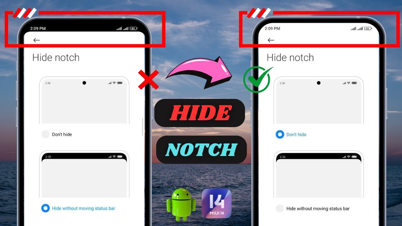 How To Hide Phone Notch On Android || Remove Phone Top Notch From Any ...