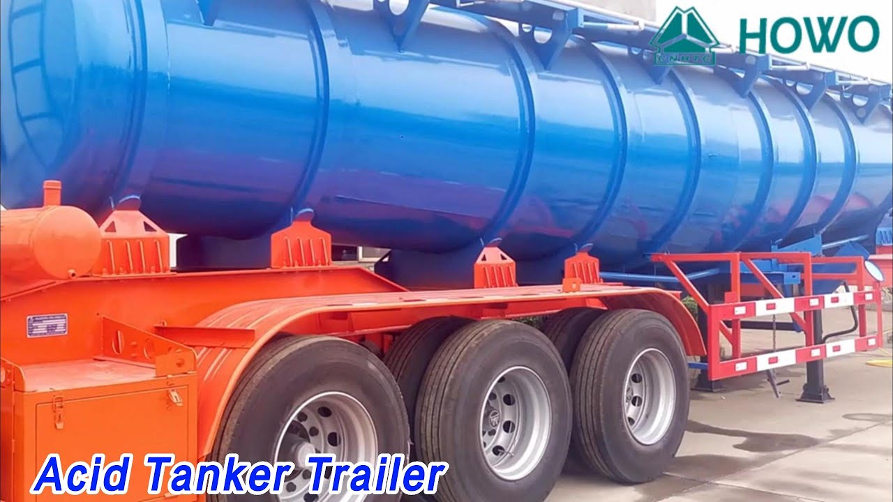 V Shape Acid Tanker Trailer 18000L Q345B Stainless Steel With BPW Axles ...