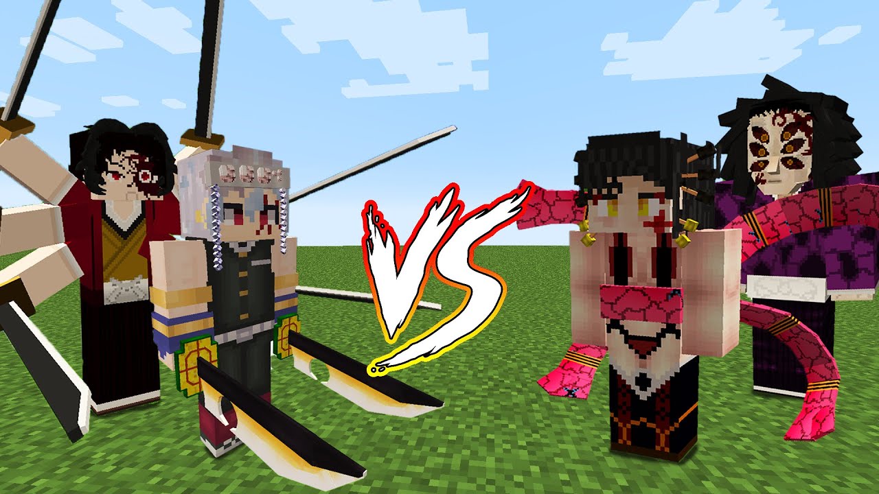 Uzui vs Daki Minecraft Demon slayer - YouTube