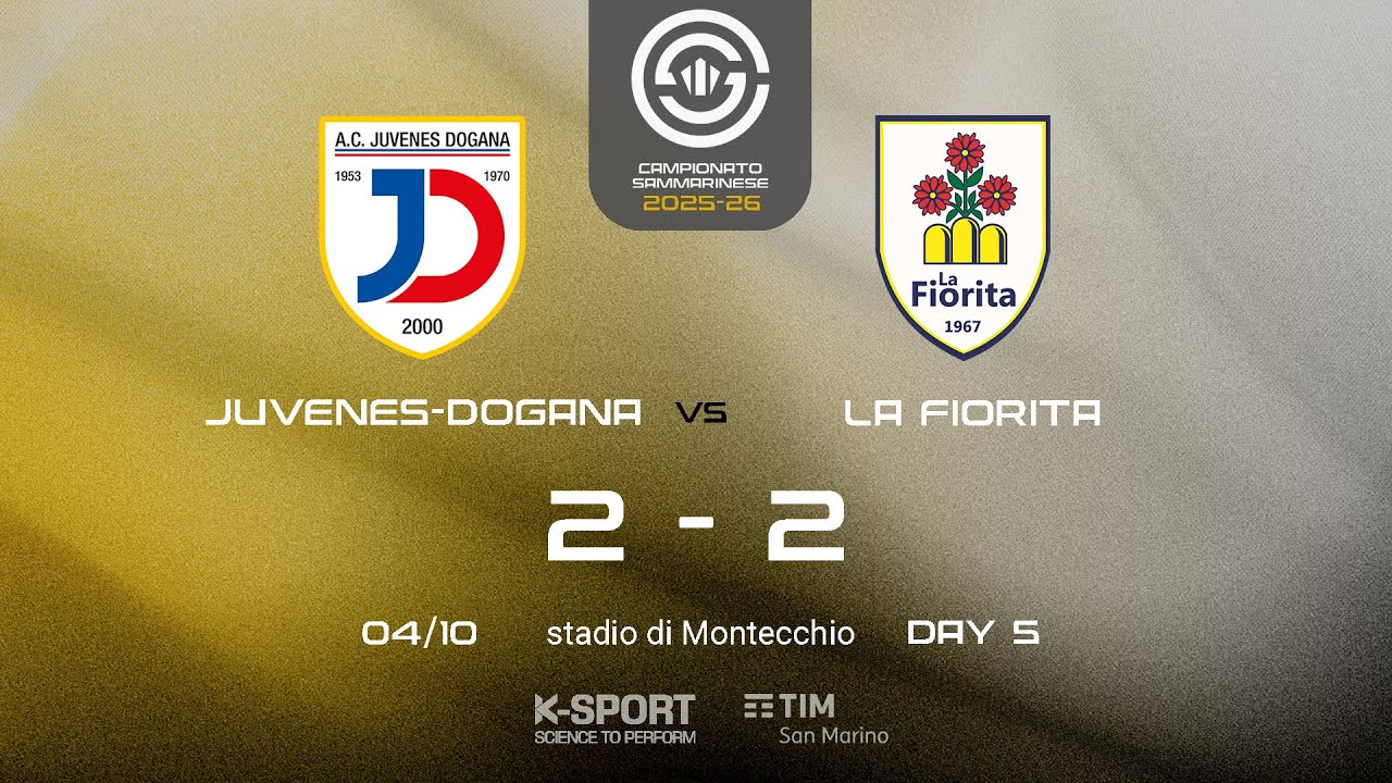 Campionato Sammarinese 2025-26, 5. giornata | Juvenes-Dogana - La ...