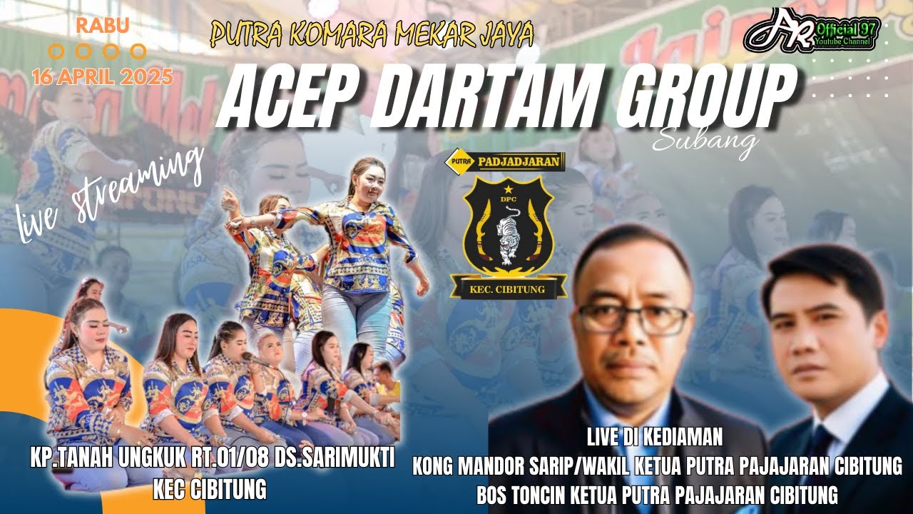 LIVE ACEP DARTAM GROUP SUBANG || HAJAT KONG MANDOR SARIP || RABU 16 APRIL 2025 || - YouTube