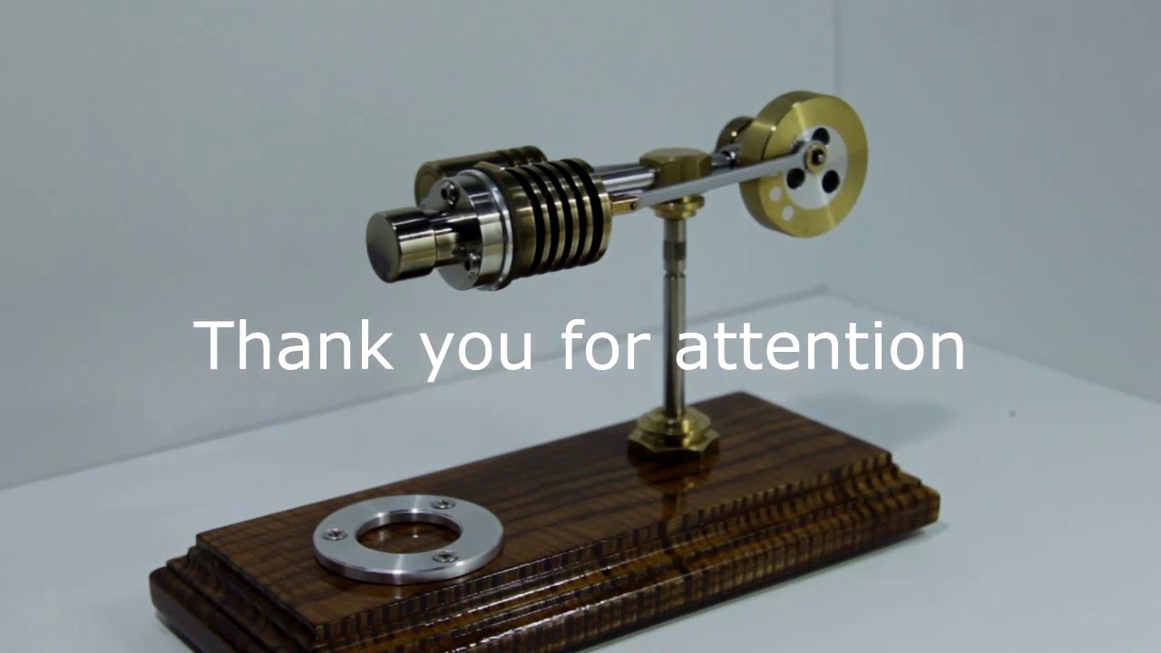 Stirling engine model. Hand made. - YouTube