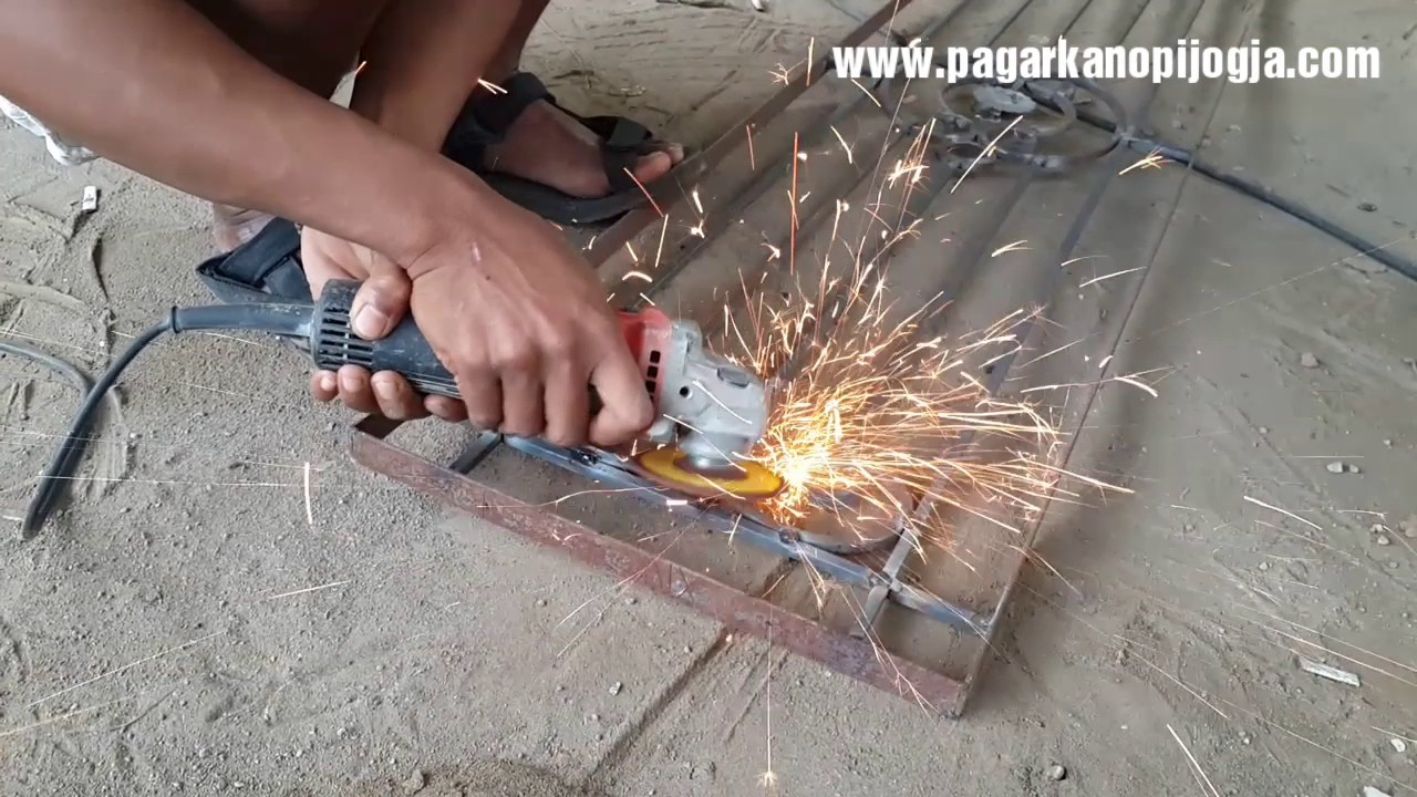 Merapikan hasil las #bengkellasjogja #kostseturan - YouTube