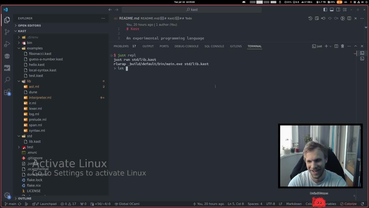 🐪 Making a language with OCaml - !kast #3 🐪 - YouTube