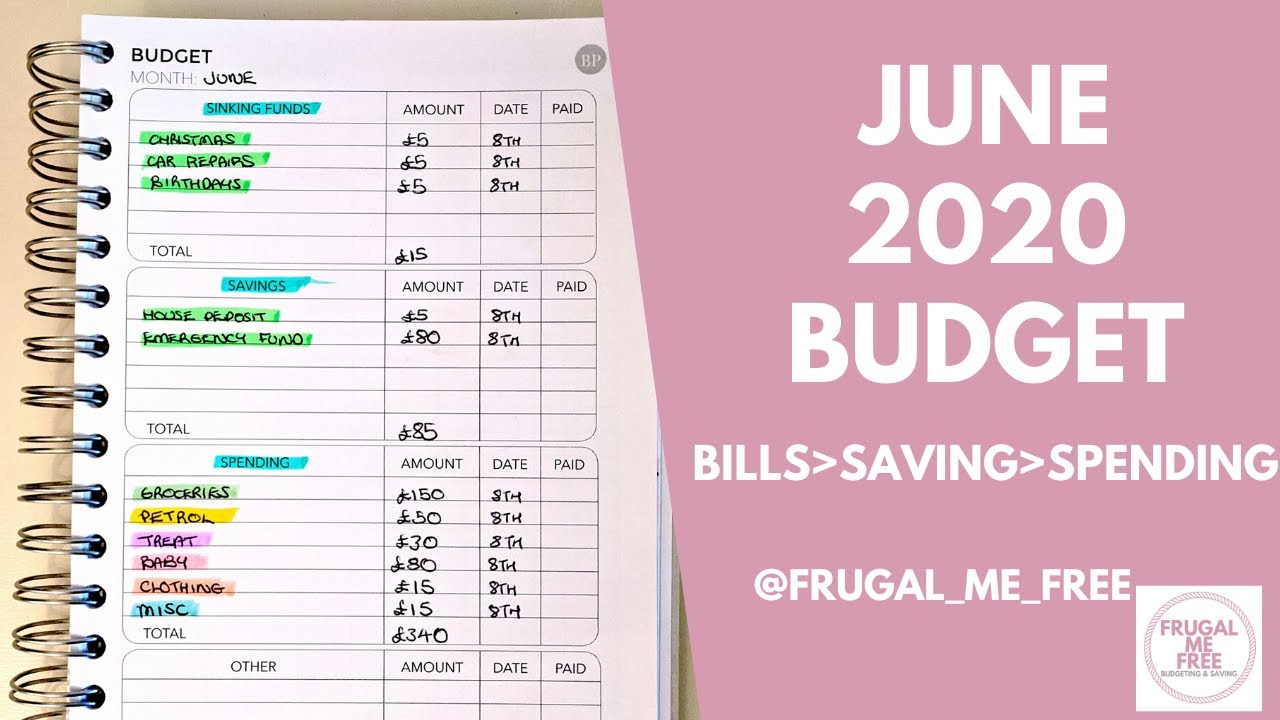 MY JUNE 2020 BUDGET FOR A LOW INCOME FAMILY - YouTube