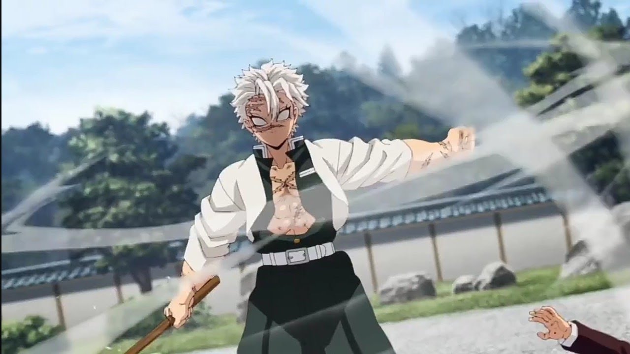 Tanjiro training with wind hashira Shinazugawa Sanemi - YouTube