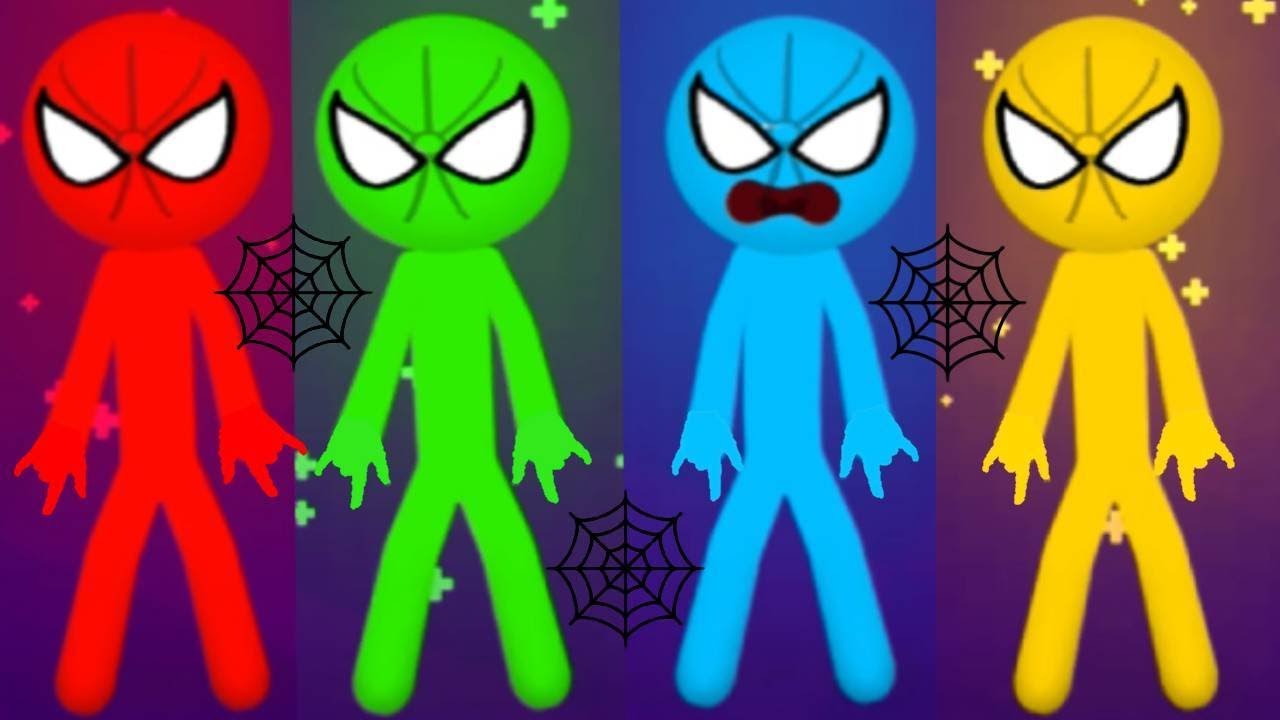 SPIDER-MAN Stickman MINIGAMES - Gameplay STICKMAN Party 1 2 3 4 android ...