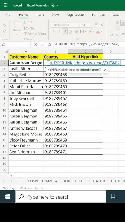 Don't Miss this Tricks: Adding Hyperlink to Texts in Excel | Excel Wallah Pro. - YouTube