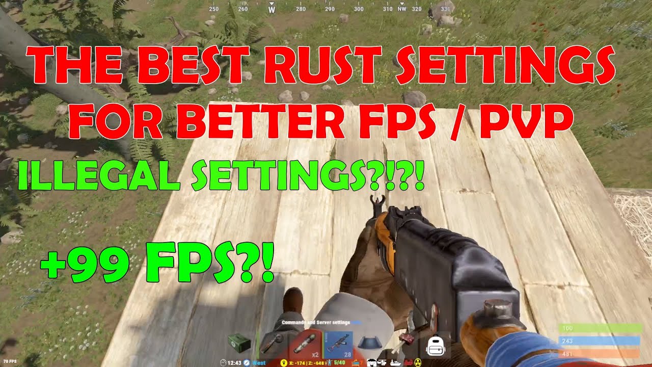 BEST RUST SETTINGS FOR BETTER FPS AND PVP 2024 - YouTube