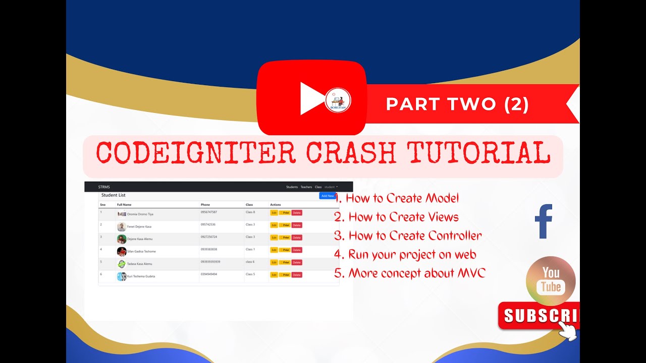 Codeigniter Crash Course Part 2 Mvc Concept Youtube