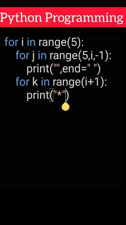 Pyramid star pattern in Python | #coding #python #shortsfeed - YouTube